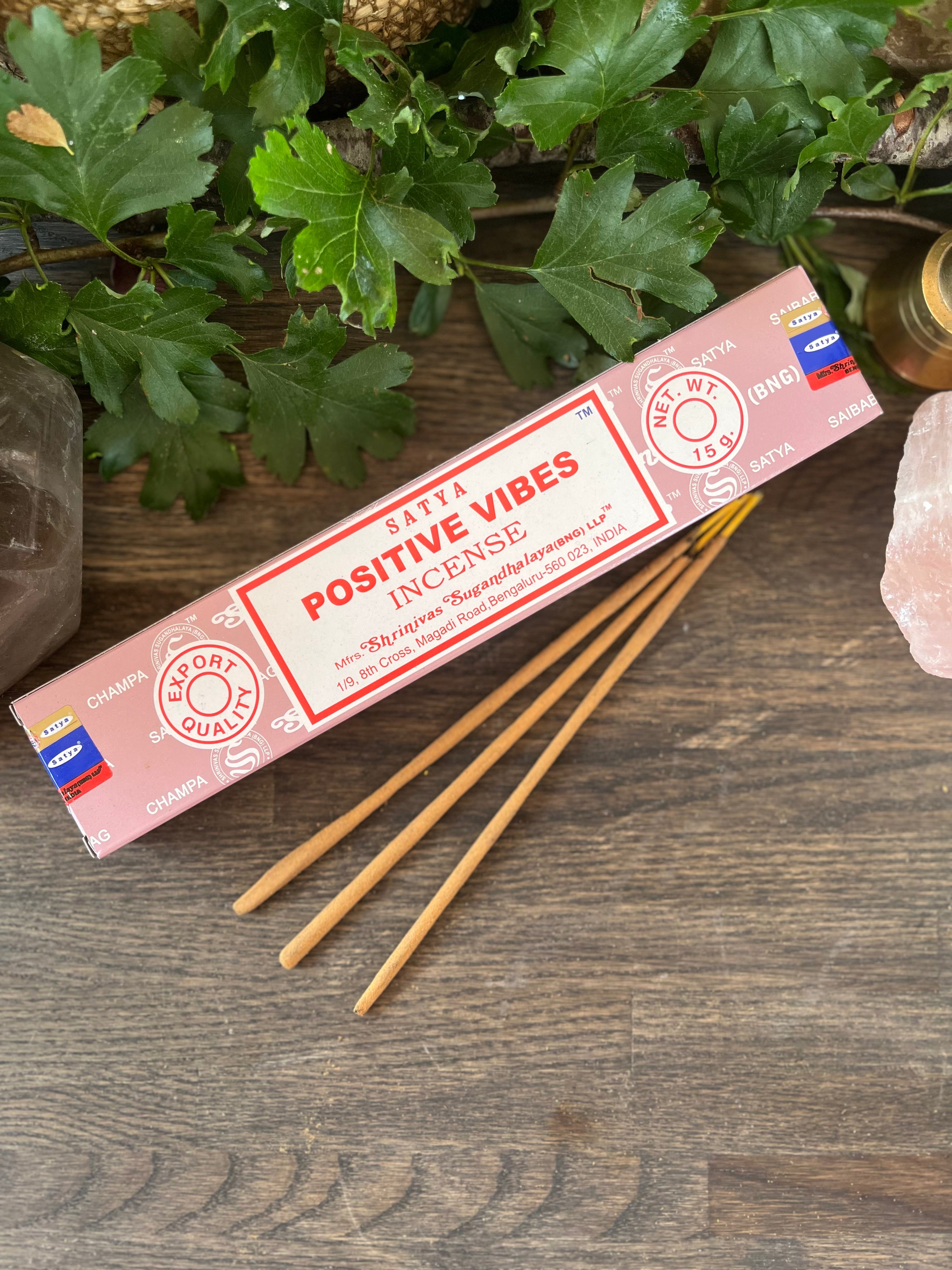 Satya rökelse- Positive vibes – Butik Mystik